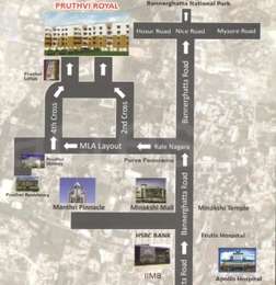 HSV Group HSV Pruthvi Royal Map - MLA Layout, Bannerghatta Road ...