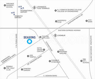 Hubtown Limited Hubtown Seasons Map - Chembur, Mumbai Location Map
