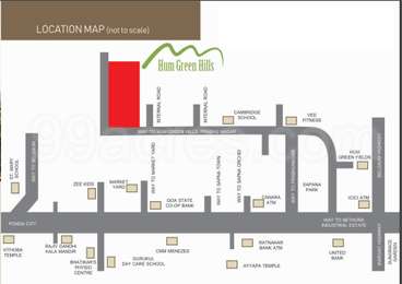 Hum Infra Hum Green Hills Map - Ponda, South Goa Location Map