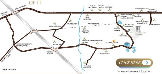 Humming Group The Promenade Map - Kachna, Raipur Location Map