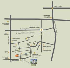 Husaini Builders Husaini Avenue Map - 5th Phase JP Nagar, Bangalore ...