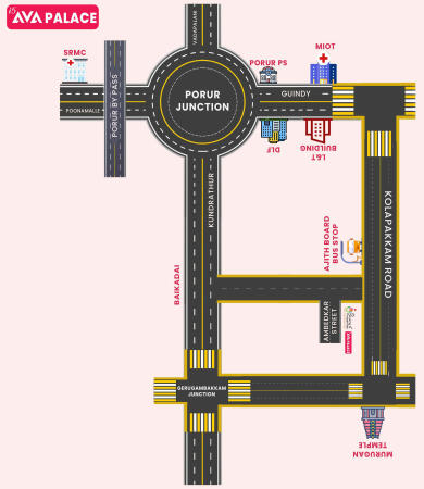 i5 Housing and Properties i5 AVA Palace Map - Gerugambakkam, Chennai ...