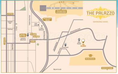 I S Builders IS The Palazzo Map - Kalina, Mumbai South West Location Map