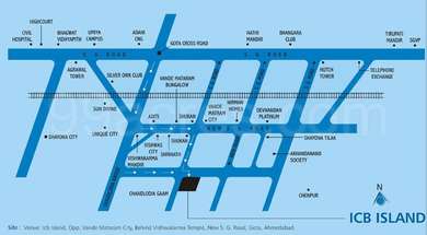 Ishwarcharan Builders ICB Island Map - Gota, Ahmedabad North Location Map