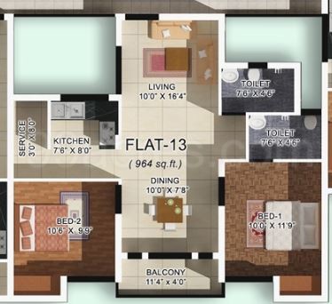 ICIPL Builders ICIPL Amora Floor Plan - ICIPL Amora Manapakkam Chennai South