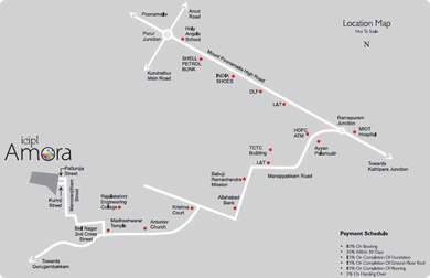 ICIPL Builders ICIPL Amora Map - Manapakkam, Chennai Location Map