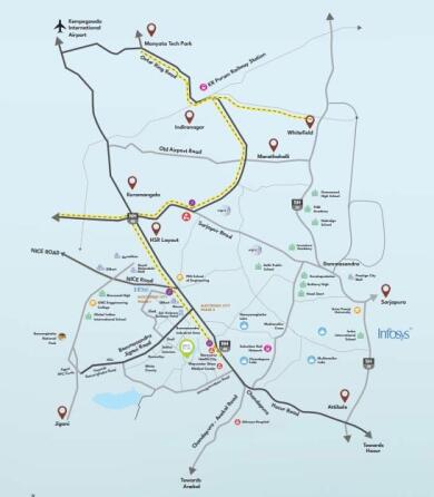 Icon Infra Shelters India Icon By The Lake Map - Hennagara, Bommasandra ...