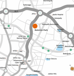 IJM India Infrastructure and APHB Raintree Park Map - 5th Phase KPHB ...