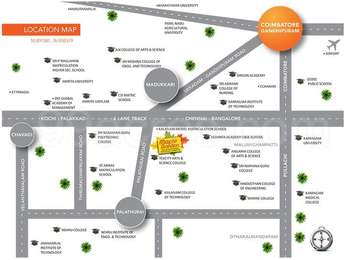 INCA Realty INCA Maple Garden Map - Madukkarai, Coimbatore Location Map