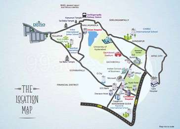 Incor and Pradeep Constructions Incor Divino Villas Map - Tellapur ...