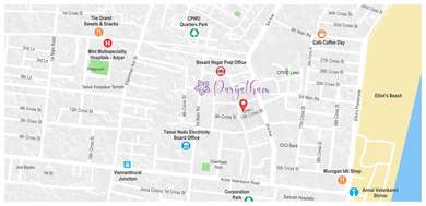 India Builders India Parijatham Map - Urur, Adyar Location Map