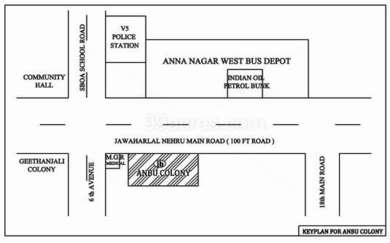 India Builders India Anbu Colony Map - Anna Nagar, Chennai Location Map