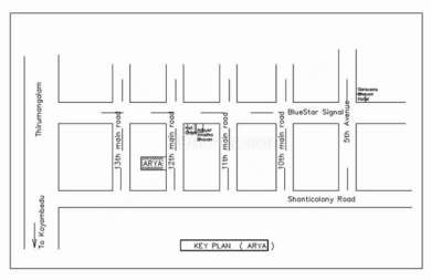 India Builders India Arya Map - Anna Nagar, Chennai Location Map