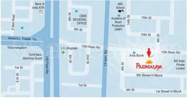 India Builders India Padmalaya Map - Anna Nagar, Chennai Location Map