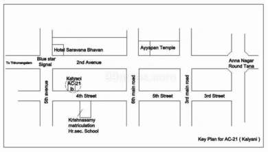 India Builders India Kalyani Map - Anna Nagar, Chennai Location Map