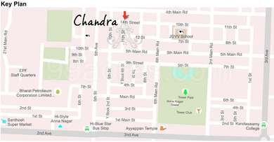 India Builders India Chandra Map - Anna Nagar, Chennai Location Map