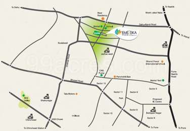 Indra Properties Indra Emezeka Park Map - Chikhali, Pune Location Map