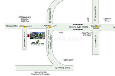 Infra Housing Builders Infra Woodwinds Map - Edapally, Kochi Location Map