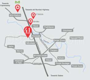 Krisala Developers Krisala 41 Estera Map - Punawale, Pune Location Map