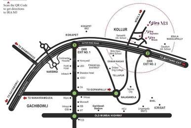 Ira Reality IRA M3 Map - Kollur, Hyderabad Location Map