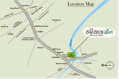 Iscon Infrastructure Iscon Hariyala Green Map - Hariyala, Kheda ...