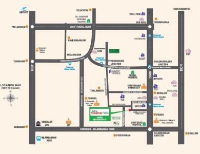 Isha Homes India Isha Symphony Villa Map - Siruseri, Chennai Location Map