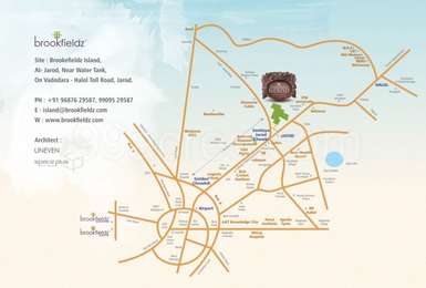 Brookfieldz Island Map - Halol, Vadodara Location Map