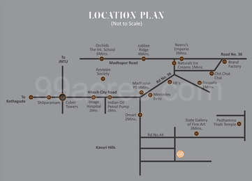ISTA Homes ISTA 10 Plus Map - Kavuri Hills, Hyderabad Location Map