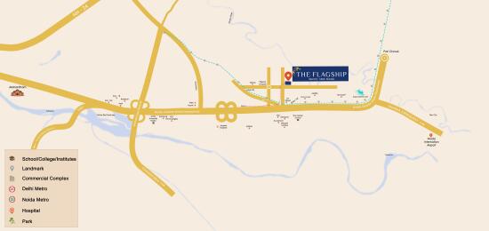 CRC Group CRC The Flagship Map - Sector 140A, Noida Location Map