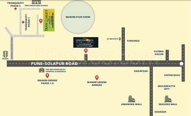 K and B Associates Tranquility Annexe Map - Manjri, Pune Location Map