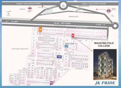 J K Infracon Thane JK Pride Map - Vadghar, Navi Mumbai Location Map