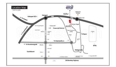 Praneeth Group Praneeths Jaagruthi Elite Map - Kollur, Hyderabad ...