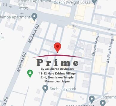 Jai Sharde Developers JSD Prime Map - Mansarovar, Jaipur Location Map