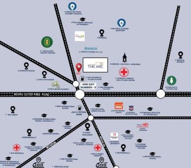 Jain Construction Jain Fairmount The Arc Map - Dundigal, Hyderabad ...
