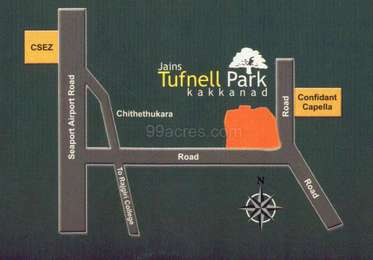 Jain Housing Builders Jains Tufnell Park Map - Kakkanad, Kochi Location Map