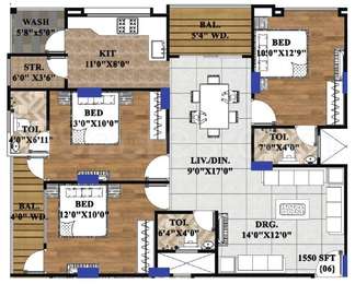 2 BHK / Bedroom Apartment / Flat for rent in Sugan Residency Mog Lines ...