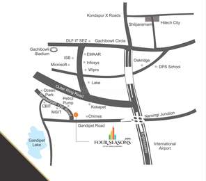 Jain Housing Builders Jains Four Seasons Map - Kokapet, Hyderabad ...