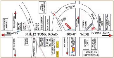 Jaipur Kohinoor Maya Residency Map - Chaksu, Jaipur Location Map
