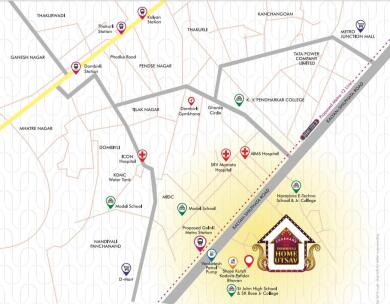 Jalaram Developers Thane Jalaram Shree Uma Heights Map - Dombivli East, Mumbai Location Map