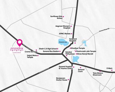 Janaadhar Western Projects LLP Janaadhar Sanand Map - Sanand, Ahmedabad ...