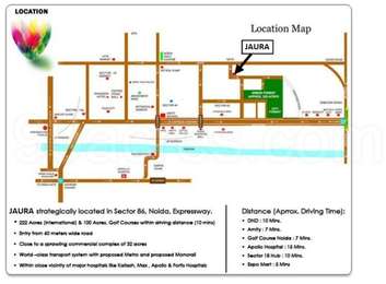 Jaura Infratech Builders Jaura Prime Boulevard Map - Sector 86, Noida ...