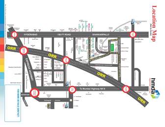 Java Homes Java Simplex Villas Map - Mokila, Hyderabad Location Map