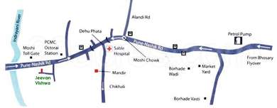 Jay Group Jay Jeevan Vishwa Map - Moshi, Pune Location Map