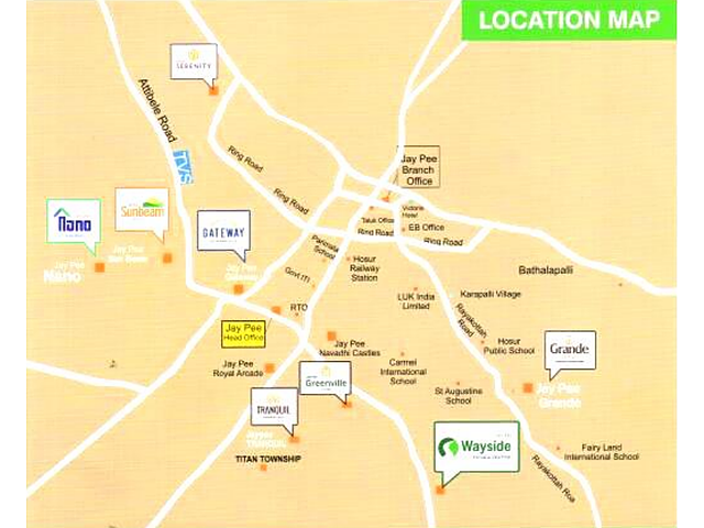 Jay Pee Wayside Kelamangalam Road, Hosur | Price List & Brochure, Floor ...