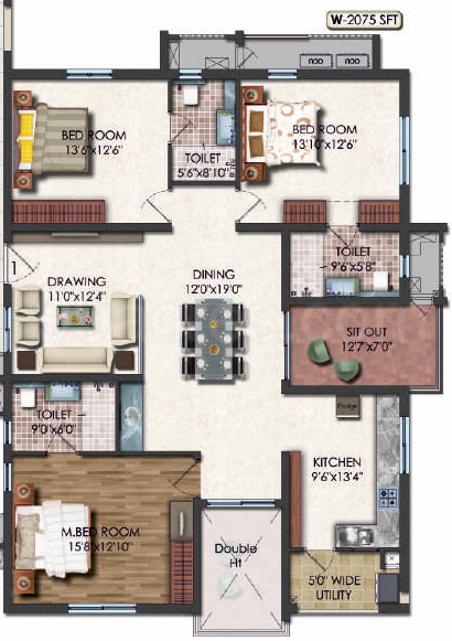 Jayabheri Group Jayabheri The Summit Floor Plan - Narsingi, Hyderabad