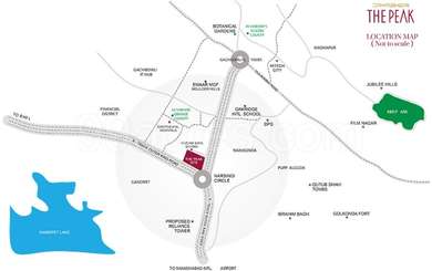 Jayabheri Group Jayabheri The Peak Map - Narsingi, Hyderabad Location Map