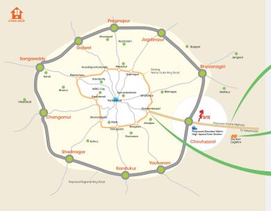 JB Infra Projects JBs Nature Valley Map - Choutuppal, Hyderabad ...