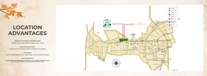 JBP Promoters And Builders ROF JBP Green Meadows Map - Dhunela, Gurgaon ...