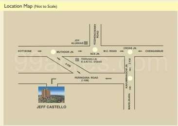 Jeff Builders Jeff Castello Map - Thiruvalla, Pathanamthitta Location Map