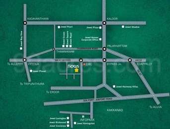 Jewel Homes Builders Jewel Nexus Map - Palarivattom, Kochi Location Map